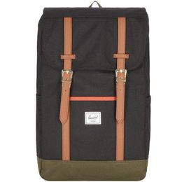 HERSCHEL Retreat Rucksack 43 cm Laptopfach black-ivy green-chutney