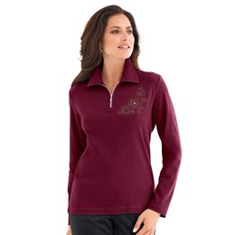 Poloshirt Classic Basics "Poloshirt" Gr. 54, rot (bordeau) Damen Shirts Jersey