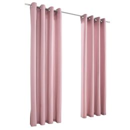 Vorhang HEINE HOME Gardinen Gr. 225 cm, Ösen, 140 cm, lila (mauve) Ösen