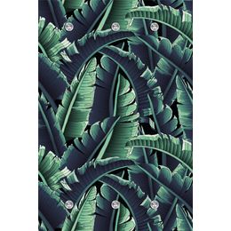 Garderobenleiste queence "Dschungel" Garderobenhalter Gr. B/H/T: 80 cm x 120 cm x 5 cm, grün Haken