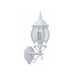 Brilliant Lampe Istria Außenwandleuchte stehend weiß 1x A60, E27, 60W, geeignet für Normallampen (nicht enthalten) IP-Schutzart: 23 - regengeschützt