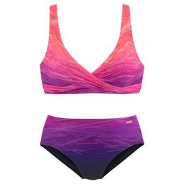 Lascana Bikini Damen Gr&ouml;&szlig;e XS lila / dunkellila / pink