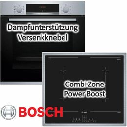 Herdset Bosch Einbau-Backofen mit Induktionskochfeld Serie 6 - autark, 60 cm
