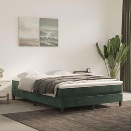 MAISONCHIC Boxspringbett Doppelbett Bett für Schlafzimmer Dunkelgrün 140x200 cm Samt DE39618