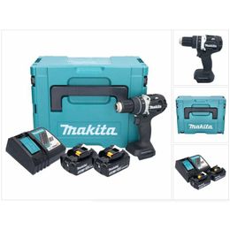 Dhp 484 rtjb Akku Schlagbohrschrauber 18 v 54 Nm Brushless Schwarz + 2x Akku 5,0 Ah + Ladegerät + Makpac - Makita