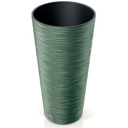 Prosperplast - Erdgrüner Pflanzkübel, mit Behälter, Kollektion furu, 30 x 30 x 57,5 cm, Fassungsvermögen 15 l.