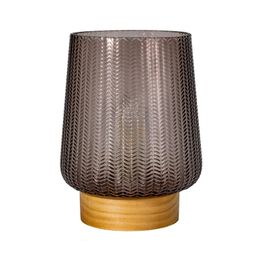 Pauleen Fancy Glamour E27-LED Batterie taupe Holz