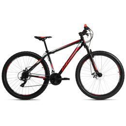 KS-Cycling Mountainbike KS CYCLING "Sharp" Fahrräder Gr. 46 cm, 29 Zoll (73,66 cm), schwarz (schwarz, rot) Hardtail