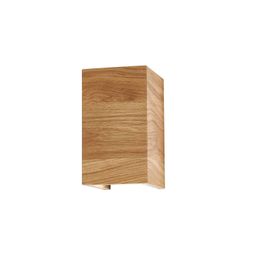 Fischer und Honsel FISCHER & HONSEL LED-Wandleuchte Shine-Wood eiche 2xGU10 10x18cm