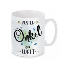 Herzbotschaft Tasse Kaffeebecher mit Motiv Bester Onkel der Welt