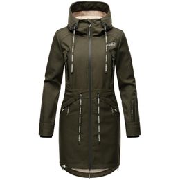 Marikoo Damen Softshelljacke Funktionsjacke mit warmen Teddyfleece & Kapuze Racquellee