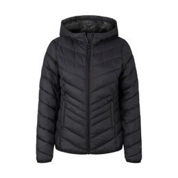 Tom Tailor Denim Damen Lightweight Jacke mit recyceltem Polyester, schwarz, Uni, Gr. XL