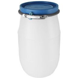 Mehrzweckfass aus Kunststoff mit Spannringdeckel & Schnalle 30 Liter & 25,3cm Deckel Durchmesser - Blau