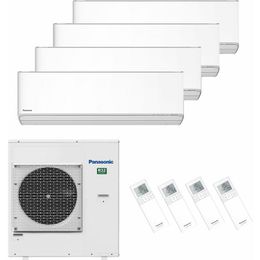 Klimaanlage Etherea Multisplit Set mit 4 Innengeräten 3 x 2,5 kW + 1 x 5,0 kW Mattweiß - Mattweiß - Panasonic