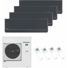 Panasonic Klimaanlage Etherea Multisplit Set mit 4 Innengeräten 4 x 3,5 kW Graphit - Graphit