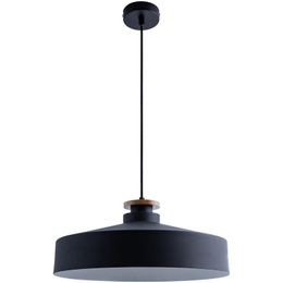 Pendelleuchte Hängelampe Esszimmer Küchenlampe Esstischlampe Skandinavisch E27 Design t, Schwarz-Holz - Paco Home