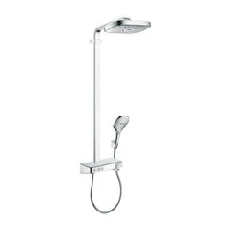 Raindance Select e Showerpipe 300 3jet mit ShowerTablet Select 300, 27127, Farbe: Chrom / Weiß - 27127400 - Hansgrohe