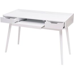 Neuwertig] Schreibtisch HHG 888b, Bürotisch Computertisch, mdf 120x55cm weiß - white