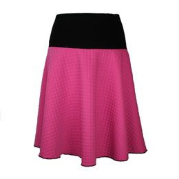 dunkle design A-Linien-Rock Dicker Jacquard Jersey Pink Grün elastischer Bund