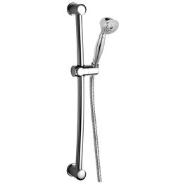 Herzbach Living Spa Wandstangenset 60, Nostalgiehandbrause chrom , 11.021800.1.01 11.021800.1.01