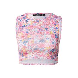 Nasty Gal Top Damen Größe XXS blau / orange / pink / weiß