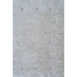 Garderobenleiste queence "Wand" Garderobenhalter Gr. B/H/T: 80 cm x 120 cm x 5 cm, grau Haken
