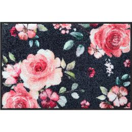 Fußmatte Salonloewe Teppiche Gr. B/L: 75 cm x 120 cm, 7 mm, 1 St., bunt (anthrazit, rosé) Fußmatten gemustert