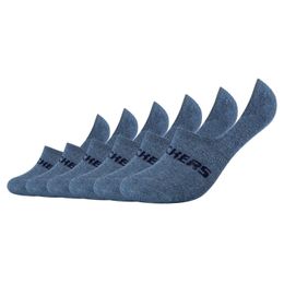 Skechers Füßlinge (6-Paar) (6 Paar) mit Mesh-Ventilation Ausstattung, blau