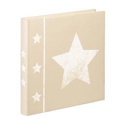 Hama Fotoalbum Jumbo Album "Skies", 30x30 cm, 60 weiße Seiten, Stern, beige|braun