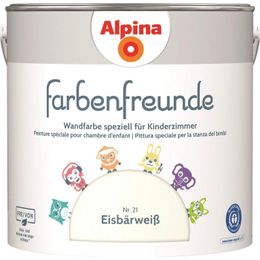 Alpina Wandfarbe farbenfreunde, für Kinderzimmer, matt, 2,5 Liter, weiß