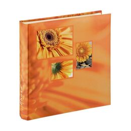 Hama Fotoalbum Jumbo Album "Singo", 30x30cm, 100 weiße Seiten, Orange, max.400 Fotos, orange
