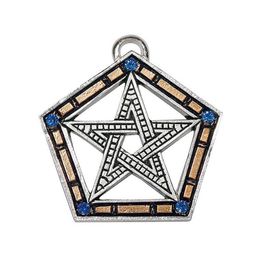 Adelia´s Adelia´s Amulett Anhänger Magische Pentagramme Talisman, Pentalpha - Harmonie und Stabilität, silberfarben