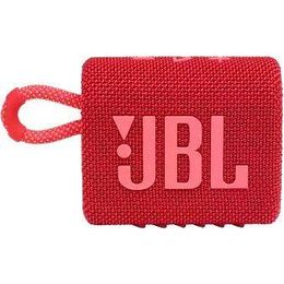 JBL GO 3 Portable-Lautsprecher (Bluetooth, 4,2 W, wasser- und staubfest), rot