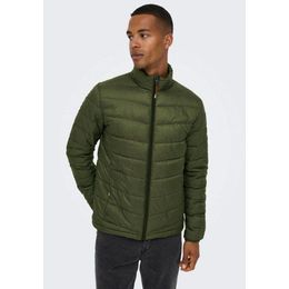 Only & Sons ONLY & SONS Steppjacke CARVEN QUILTED PUFFER mit Stehkragen, grün