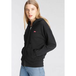 Levi's Levi's® Sweatjacke STANDARD ZIP HOODIE mit Logo auf der Brust, schwarz