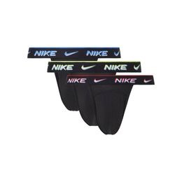 NIKE Underwear String JOCK STRAP 3PK (Packung, 3-St., 3er-Pack) mit Nike Logo-Elastikbund, schwarz