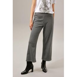 Aniston CASUAL Culotte mit Hahnentritt-Muster im Karo-Dessin, grau|schwarz