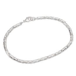NKlaus Silberarmband Armband 925 Sterlingsilber 19cm Königskette oval g (1 Stück), Made in Germany, silberfarben
