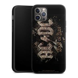 DeinDesign iPhone 12 Pro Handy Premium Silikon H&uuml;lle Handyh&uuml;lle schwarz Case Official Licensed Product Rock Or Bust Acdc Silikon Premium Case