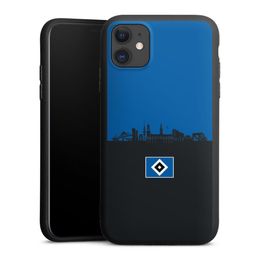 DeinDesign iPhone 11 Handy Premium Silikon H&uuml;lle Handyh&uuml;lle schwarz Case Hamburg Hsv Skyline Silikon Premium Case
