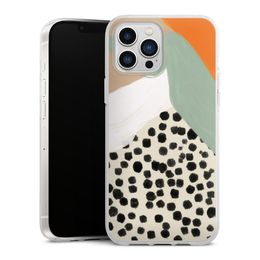 DeinDesign iPhone 13 Pro Max Handy Silikon H&uuml;lle Case transparent Handyh&uuml;lle Abstract Boho Kunst Silikon Case