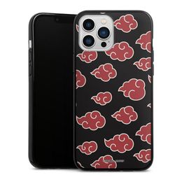 DeinDesign iPhone 13 Pro Max Handy Silikon H&uuml;lle Case schwarz Handyh&uuml;lle Akatsuki Official Licensed Product Naruto Shippuden