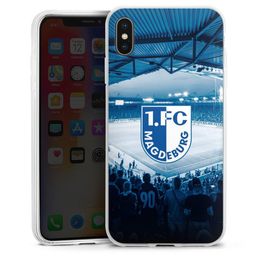 DeinDesign iPhone Xs Max Handy Silikon H&uuml;lle Case transparent Handyh&uuml;lle Stadium 1. Fcm 1. Fc Magdeburg Silikon Case