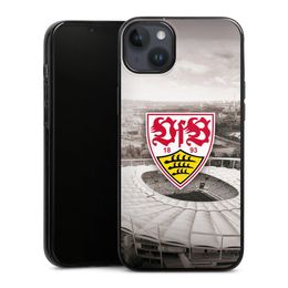 DeinDesign iPhone 14 Plus Handy Silikon H&uuml;lle Case schwarz Handyh&uuml;lle Official Licensed Product Vfb Stuttgart Stadium