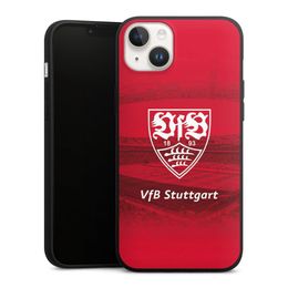 DeinDesign iPhone 14 Handy Premium Silikon H&uuml;lle Handyh&uuml;lle schwarz Case Stadium Official Licensed Product Vfb Stuttgart Silikon Premium Case
