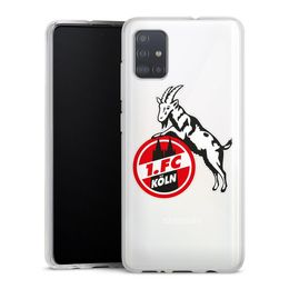 DeinDesign Galaxy A51 Handy Silikon H&uuml;lle Case transparent Handyh&uuml;lle Transparent Logo 1. Fc K&ouml;ln Silikon Case