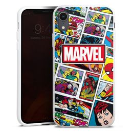 DeinDesign iPhone Xr Handy Silikon H&uuml;lle Case wei&szlig; Handyh&uuml;lle Muster Comic Marvel Silikon Case
