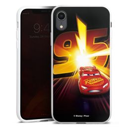 DeinDesign iPhone Xr Handy Silikon H&uuml;lle Case wei&szlig; Handyh&uuml;lle Official Licensed Product Cars Lightning Mcqueen 95 Silikon Case