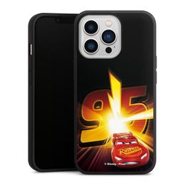 DeinDesign iPhone 13 Pro Handy Premium Silikon H&uuml;lle Handyh&uuml;lle schwarz Case Official Licensed Product Cars Lightning Mcqueen 95 Silikon Premium Case