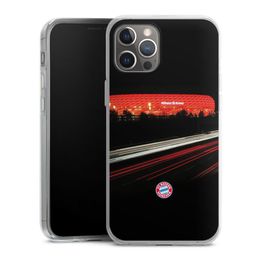 DeinDesign iPhone 12 Pro Max Handy Silikon H&uuml;lle Case transparent Handyh&uuml;lle Fcb Fc Bayern M&uuml;nchen Stadium Silikon Case